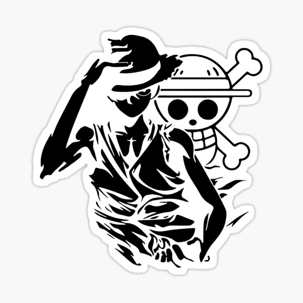 "luffy one piece" Sticker for Sale by sarimande | Redbubble