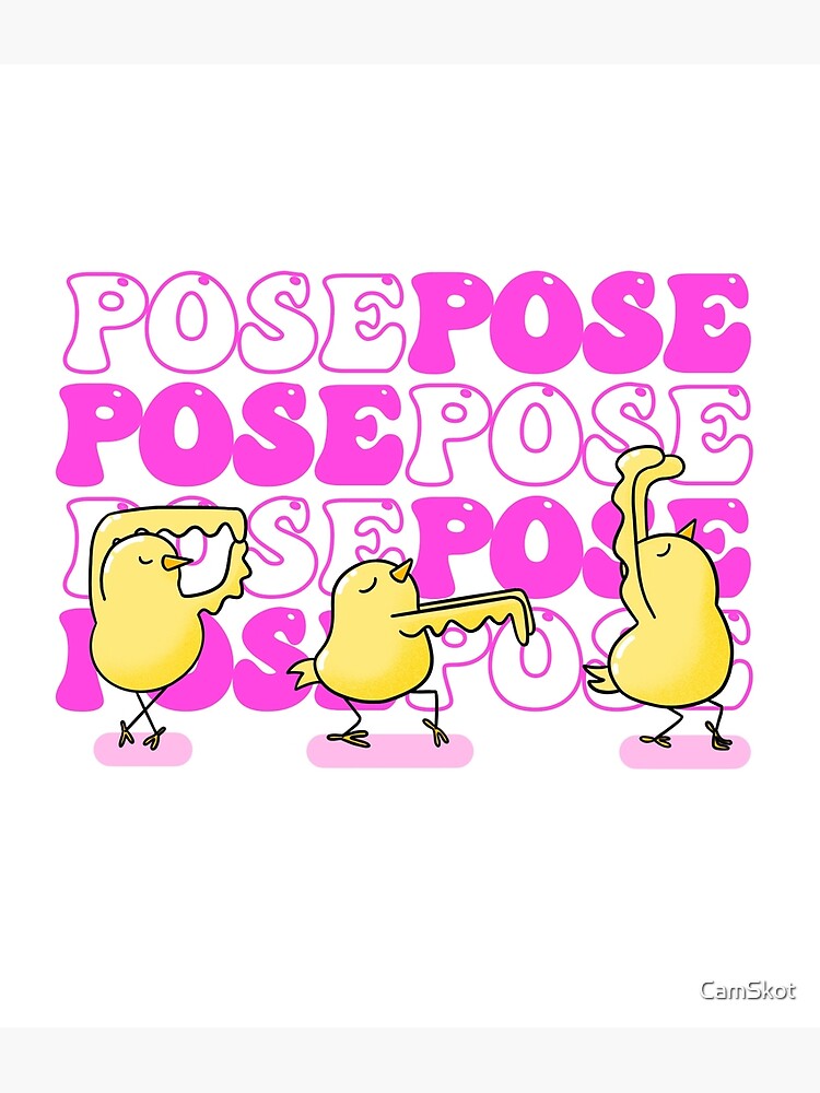 "Pose! Cute Chickens Voguing - Funny Animals Drawing" Poster for Sale ...