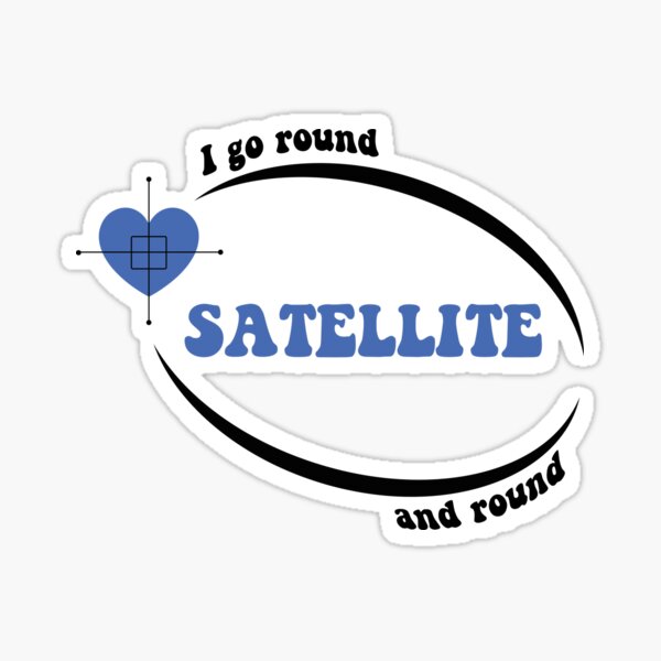 "satellite" Sticker for Sale by micasdesigns | Redbubble