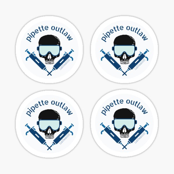"Pipette outlaw blue sticker set" Sticker by LabTech985 | Redbubble
