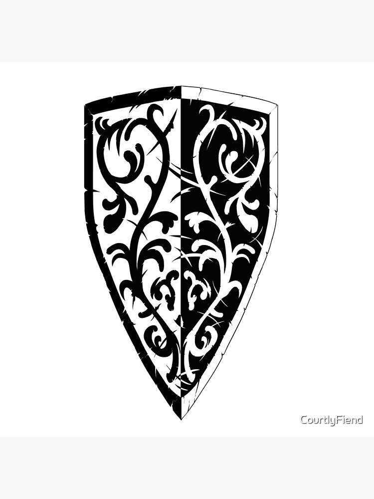 "Grass Crest Shield" Poster for Sale by CourtlyFiend | Redbubble