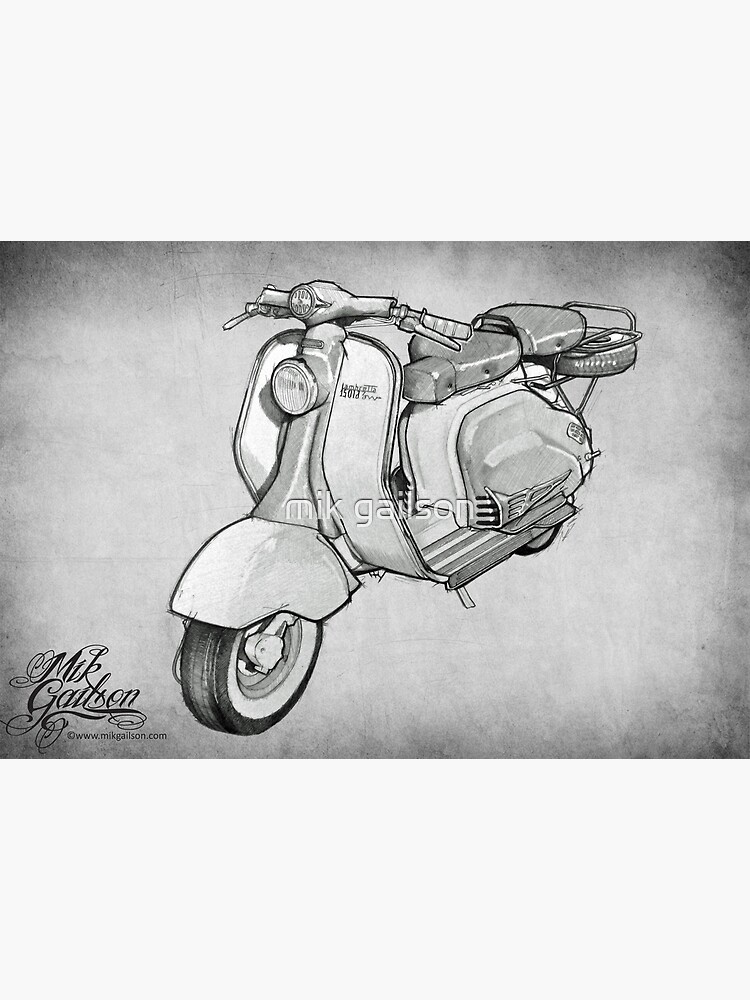 "Lambretta 150ld Pencil Sketch" Framed Art Print for Sale by mikgailson ...