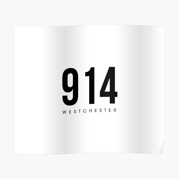 "Westchester, NY - 914 Area Code" Poster for Sale by CartoCreative ...
