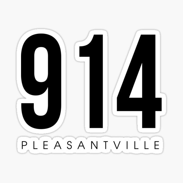 "Pleasantville, NY - 914 Area Code" Sticker for Sale by CartoCreative ...