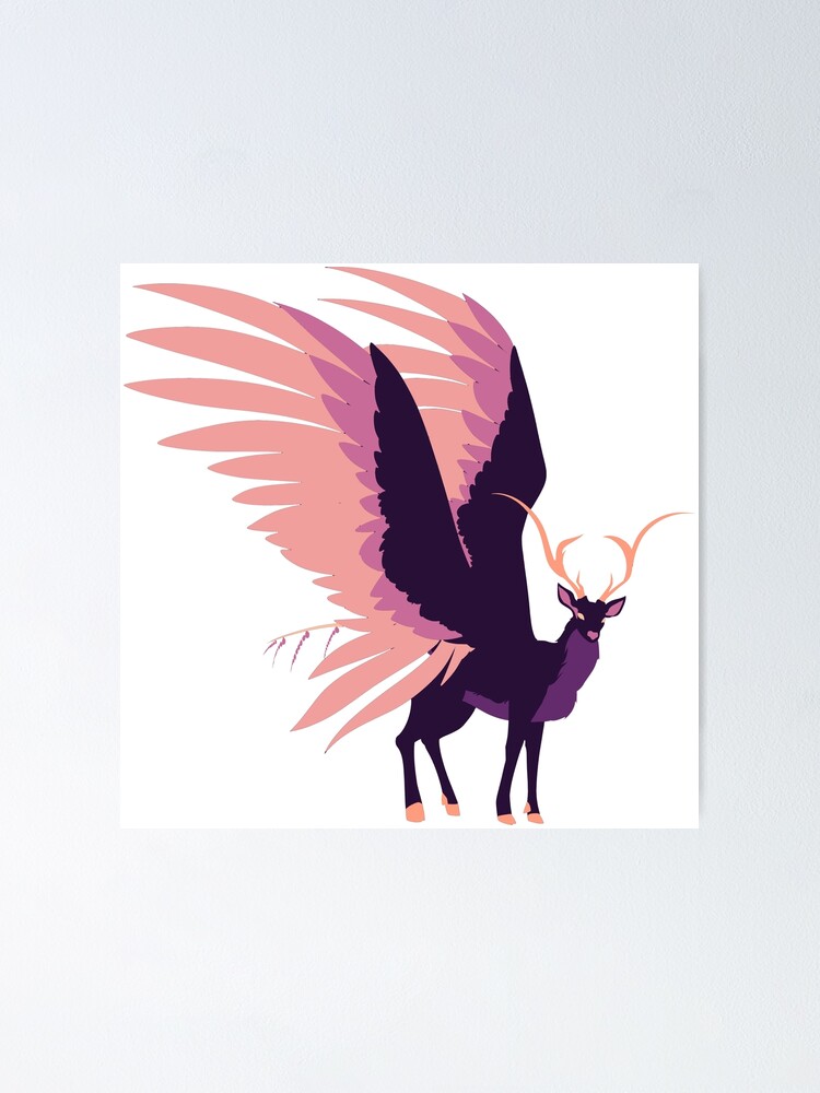 "Peryton Simplified" Poster for Sale by LucisDesign | Redbubble