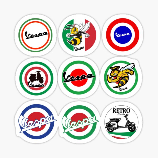 "Retro classic vespa" Sticker for Sale by BestShop213 | Redbubble