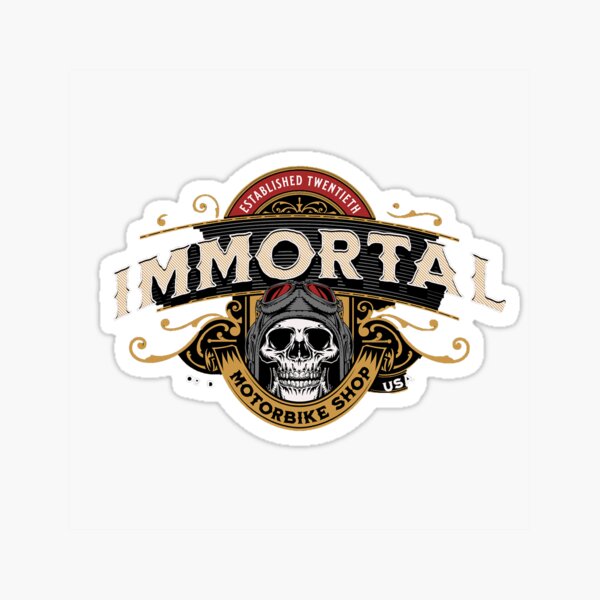 "Immortal skull" Sticker for Sale by Goodfalla | Redbubble