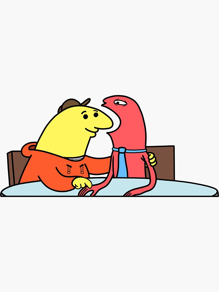 "Charlie and Alan" Sticker for Sale by PoeTatoes | Redbubble