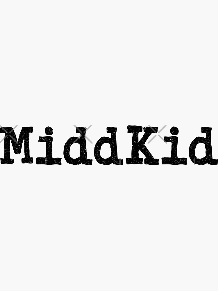 "MiddKid" Sticker by FunnyClever | Redbubble