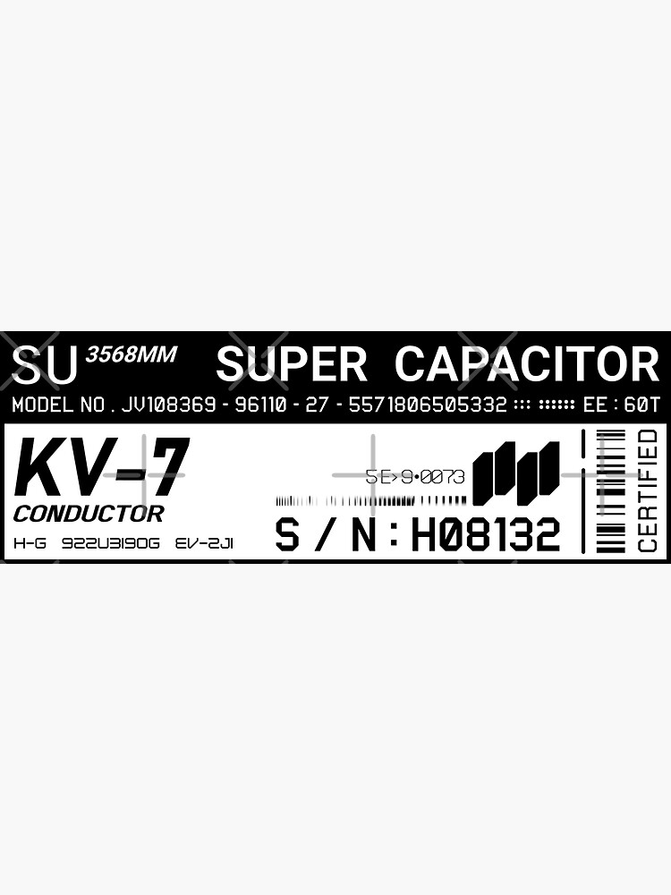 "Super Capacitor decal " Sticker for Sale by Dr-Evil | Redbubble