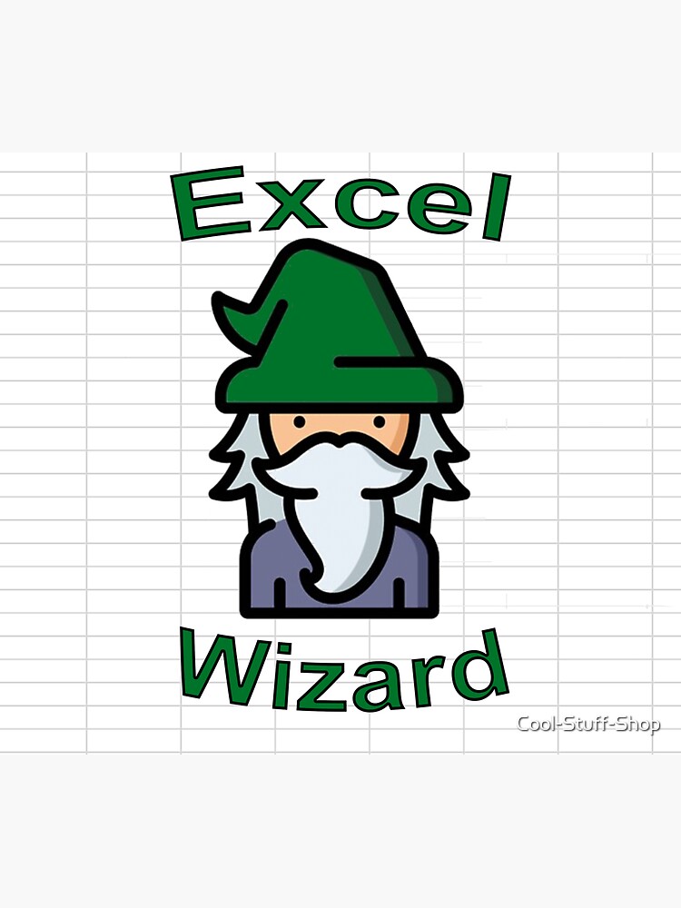 "Excel Wizard" Sticker for Sale by Cool-Stuff-Shop | Redbubble
