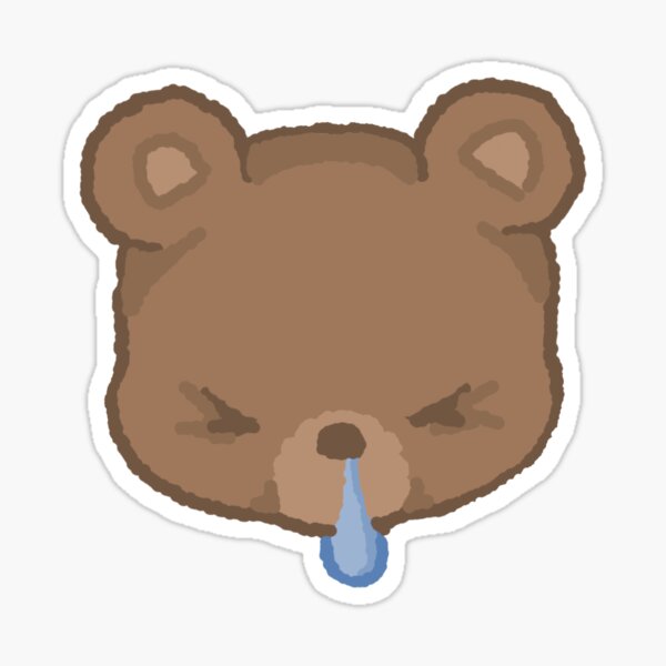 "Snot Bear Cartoon" Sticker for Sale by matchafroggi | Redbubble