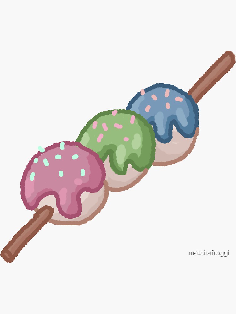 "Cartoon Candy Dango" Sticker for Sale by matchafroggi | Redbubble