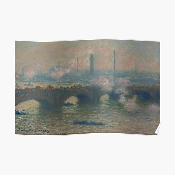 "Waterloo Bridge, Gray Day | Claude Monet | 1903 Impressionist Art ...