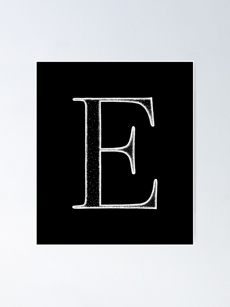 "Dotart/Dotwork illustration of White Letter E" Poster for Sale by ...