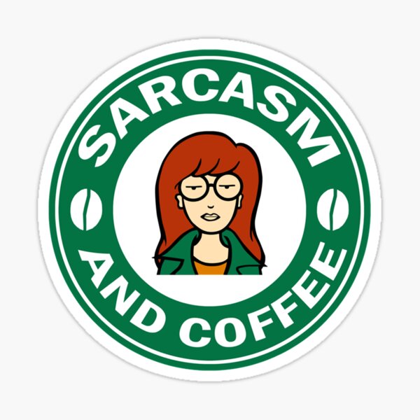 "Daria Sarcasm and Coffee " Sticker for Sale by LipkovitchRay36 | Redbubble