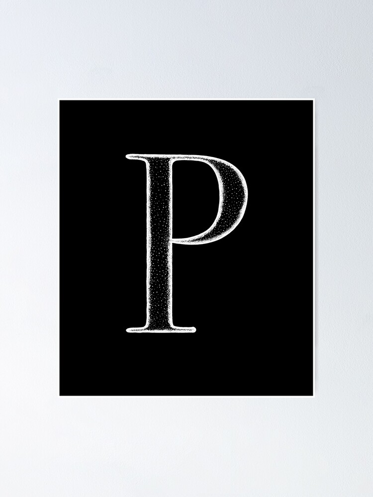 "Dotart/Dotwork illustration of White Letter P" Poster for Sale by ...