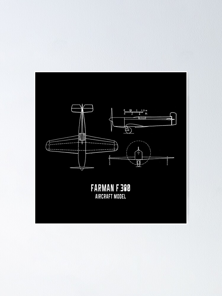 "Farman F.380 Aircraft Model Blueprint" Poster for Sale by PodiShawna ...