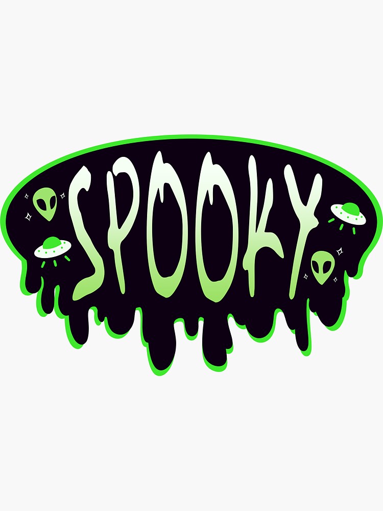 "Spooky Alien UFO Slime" Sticker for Sale by doubledimension | Redbubble