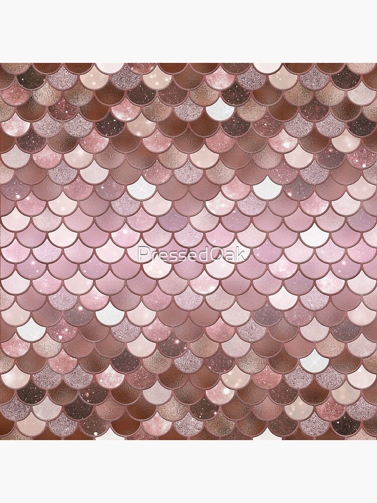 "Rose Gold Glitter Mermaid Scale Pattern Gradient" Poster for Sale by ...