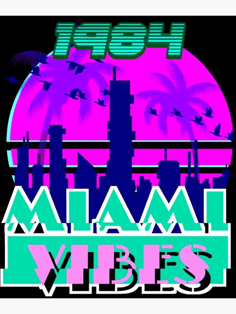 "Miami 1984 Vaporwave Essential " Poster for Sale by arcurimalyg ...