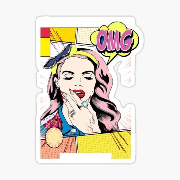 "Surprised Woman in Comics" Sticker for Sale by grafisdesign | Redbubble