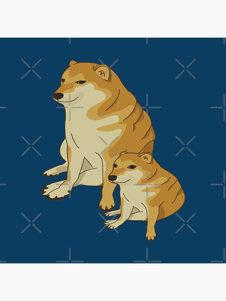 "Cheems with Baby Cheems" Floor Pillow for Sale by Rzera- | Redbubble