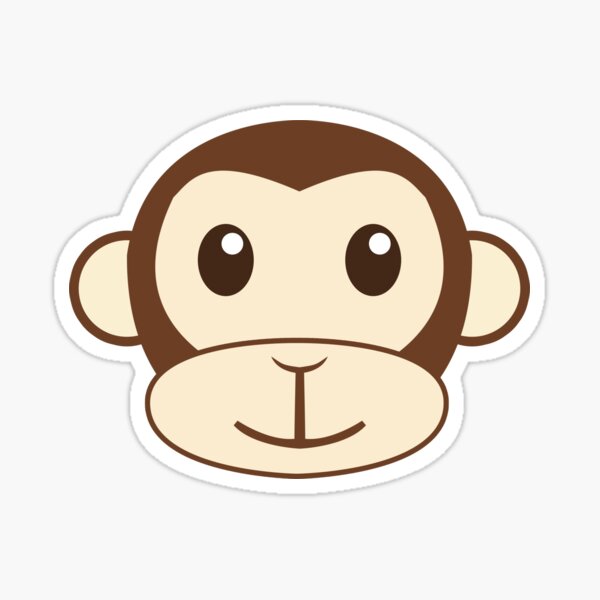 "Monkey face" Sticker for Sale by JaksaKecojevic | Redbubble