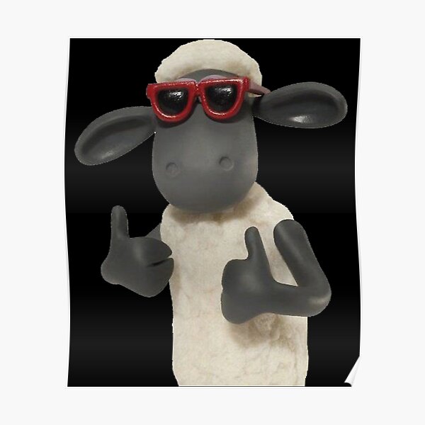 "Shaun the sheep thumbs up meme" Poster for Sale by DeborahBauder ...