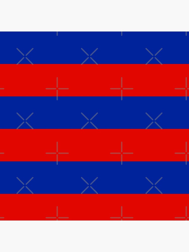 "Dark Blue and Bloody Red Colors in Horizontal Stripes" Poster by ...