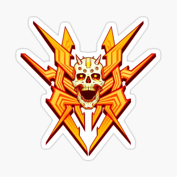 "Doom Skeleton Logo" Sticker by MaryEdward | Redbubble