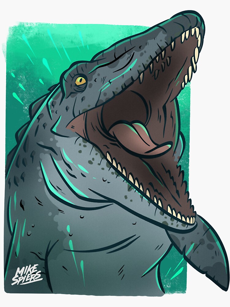 "Mosasaurus" Sticker for Sale by quintonhorne | Redbubble