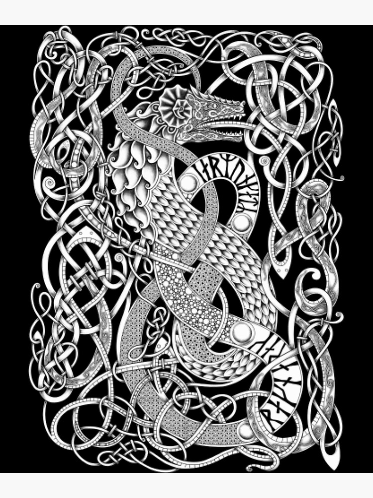 "Jormungandr - Norse Viking Serpent" Poster for Sale by michaeldean5 ...