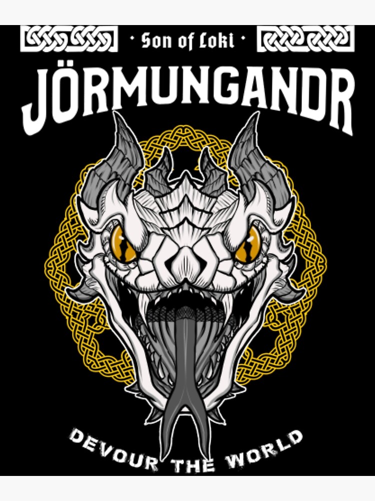Póster «Jormungandr World Serpent Ragnarok Sons of Loki_ Jörmungandr el ...