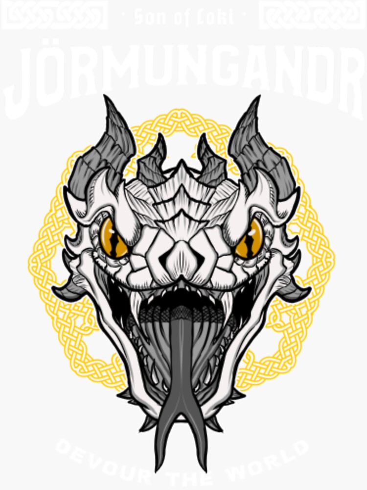 Pegatina «Jormungandr World Serpent Ragnarok Sons of Loki_ Jörmungandr ...