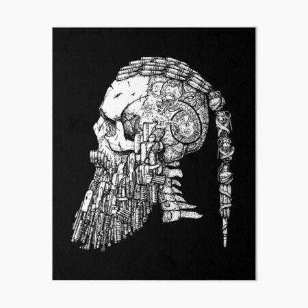"Bearded Viking Skull Viking Tattoo Ragnar Viking Classic " Art Board ...