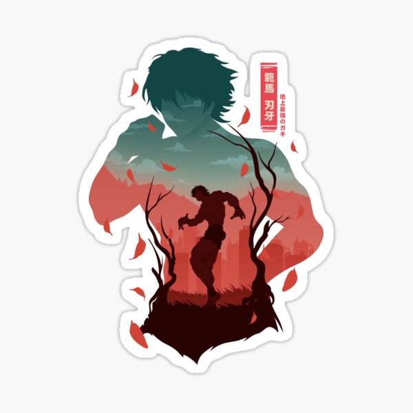 "Baki Hanma Silhouette" Sticker for Sale by lasangelo | Redbubble
