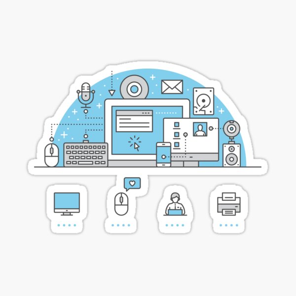 "Computer and Device" Sticker by pking4th | Redbubble