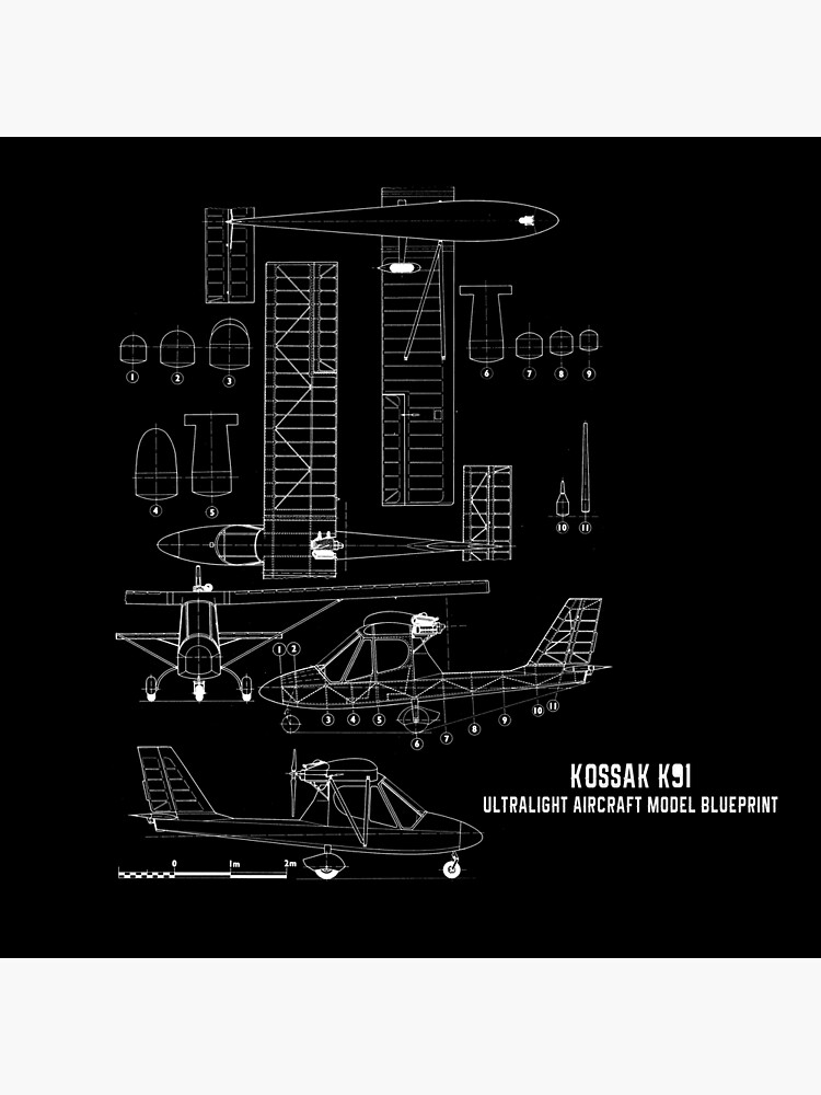 "Kossak K91 Ultralight Aircraft Blueprint" Poster for Sale by ...