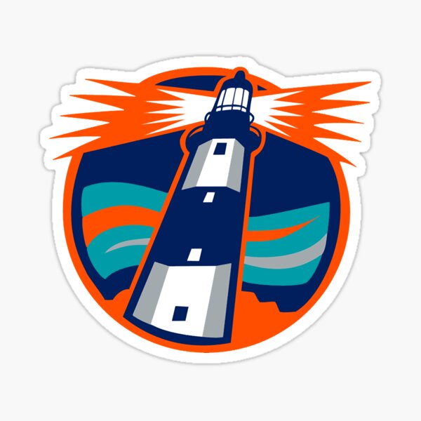 "NY-Islanders-Lighthouse-Retro-Logo-Classic" Sticker by Raeodey | Redbubble