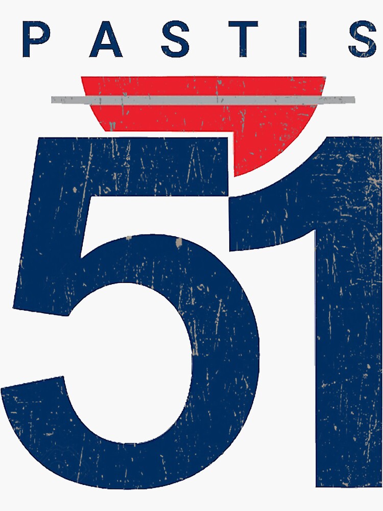 "51 PASTIS LOGO" Sticker by andrewaris | Redbubble