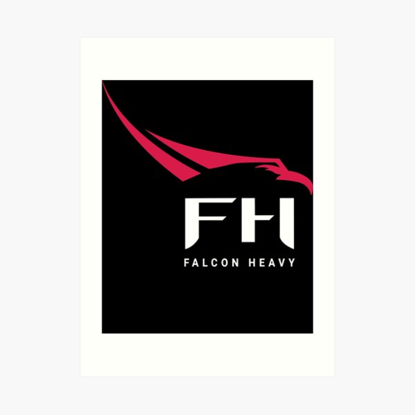"SpaceX Falcon Heavy Logo " Art Print for Sale by travisburch | Redbubble