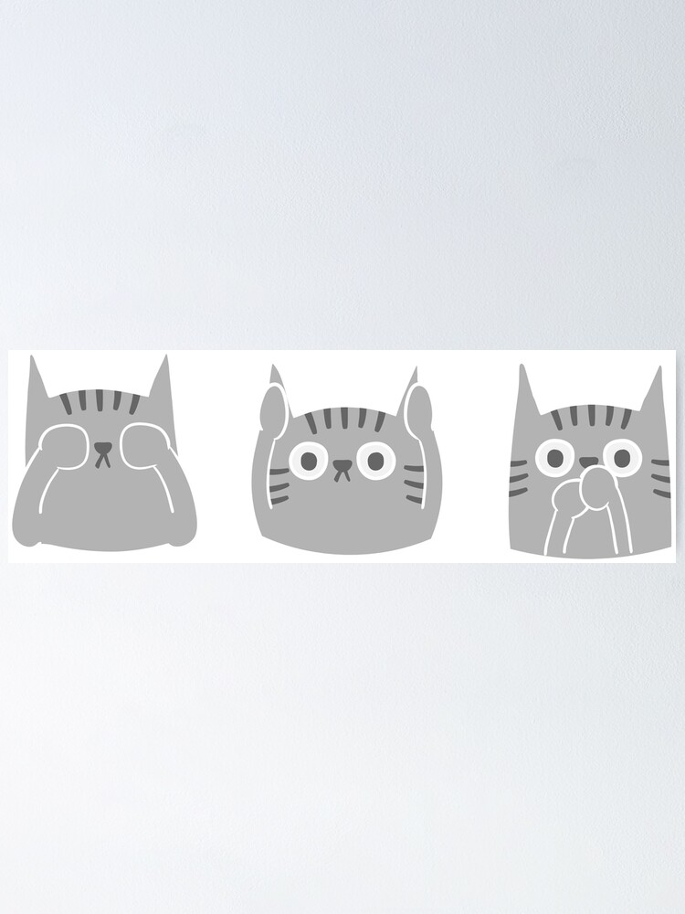 "See no evil Cat" Poster for Sale by krimons | Redbubble