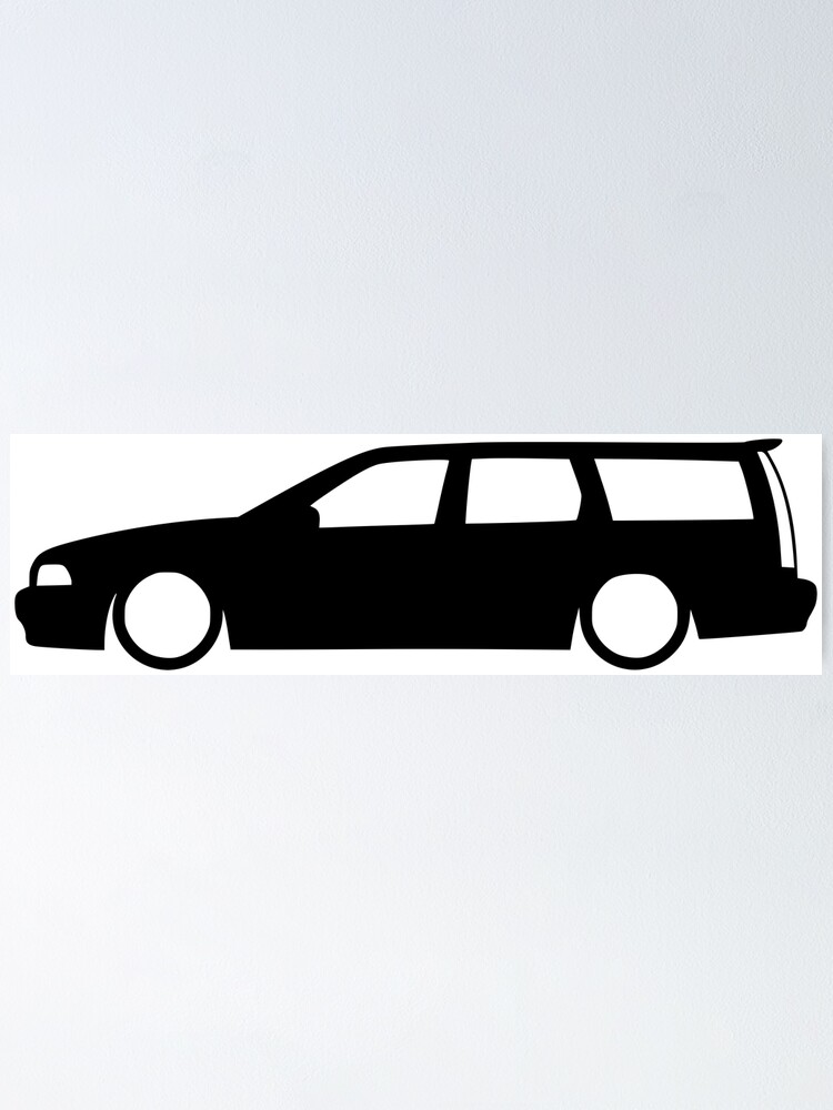 "Volvo V70 1997-2000 black silhouette" Poster by EdimDesign | Redbubble