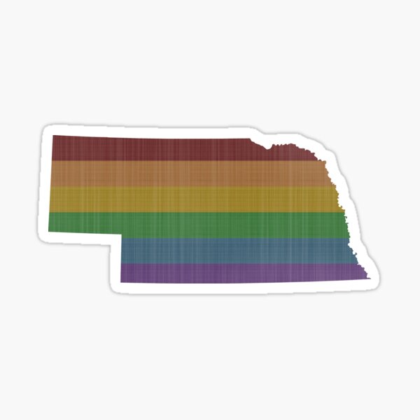"Nebraska Rainbow Gay Pride" Sticker for Sale by surgedesigns | Redbubble