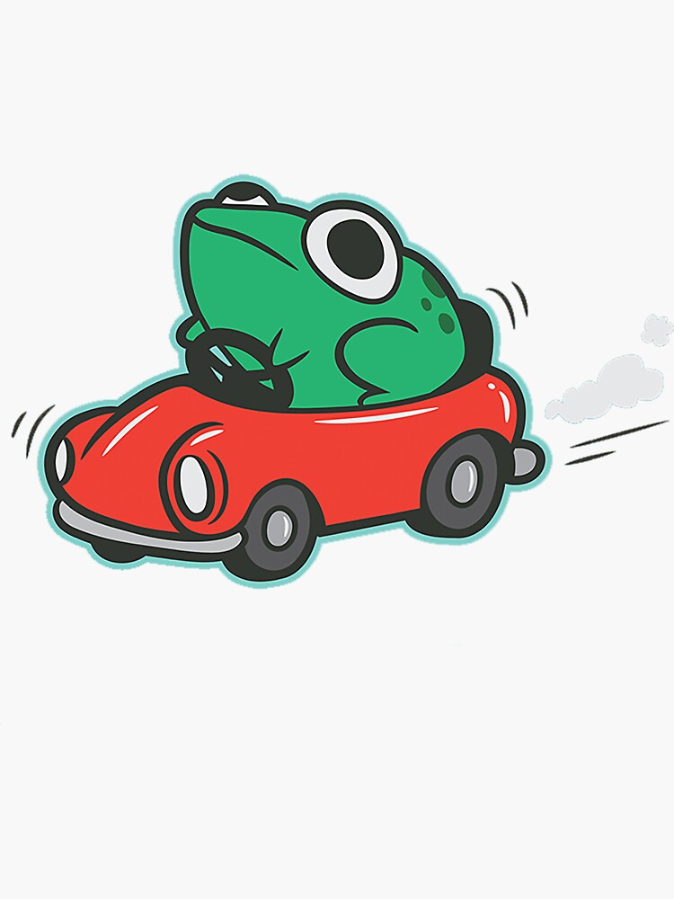 "Frog in a Car (Earthbound 1994)" Sticker for Sale by etayelectus ...