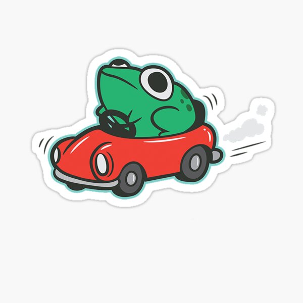 "Frog in a Car (Earthbound 1994)" Sticker for Sale by etayelectus ...