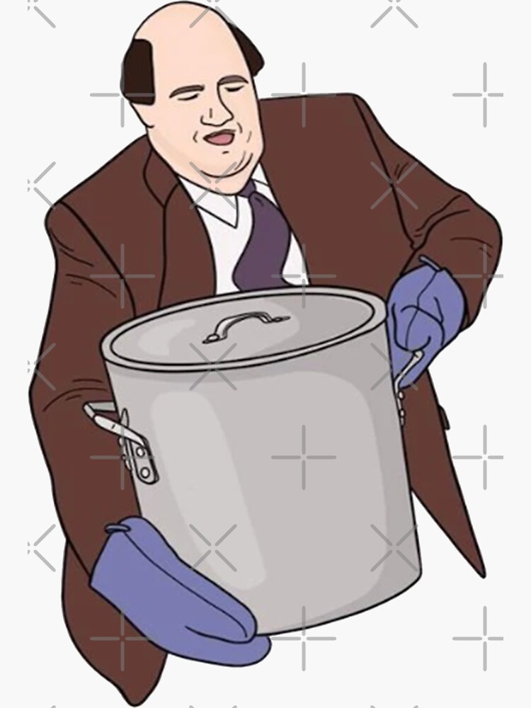 "Kevin Spills his Chili The Office" Sticker for Sale by Grimm770 ...