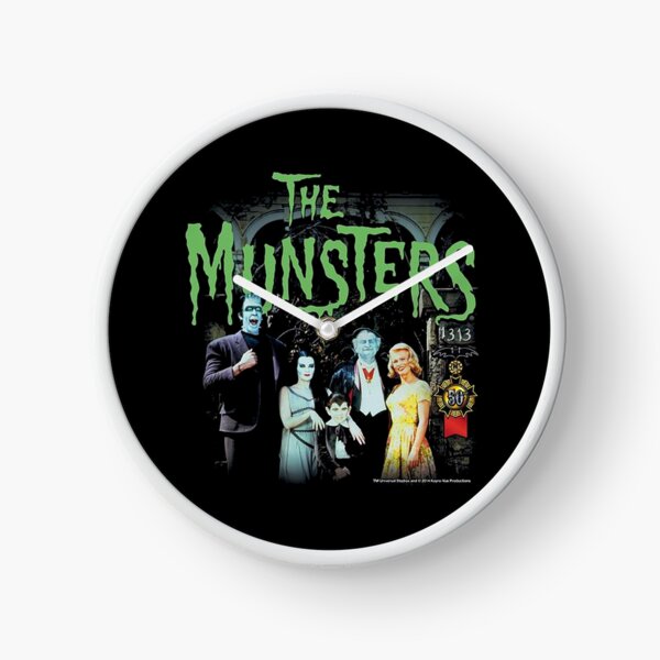 "munsters-1313-50-years-brand-a" Clock for Sale by anlerabons | Redbubble