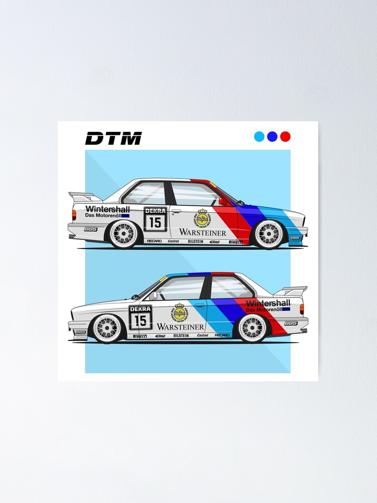 "E30 DTM RACING CAR " Poster for Sale by shketdesign | Redbubble